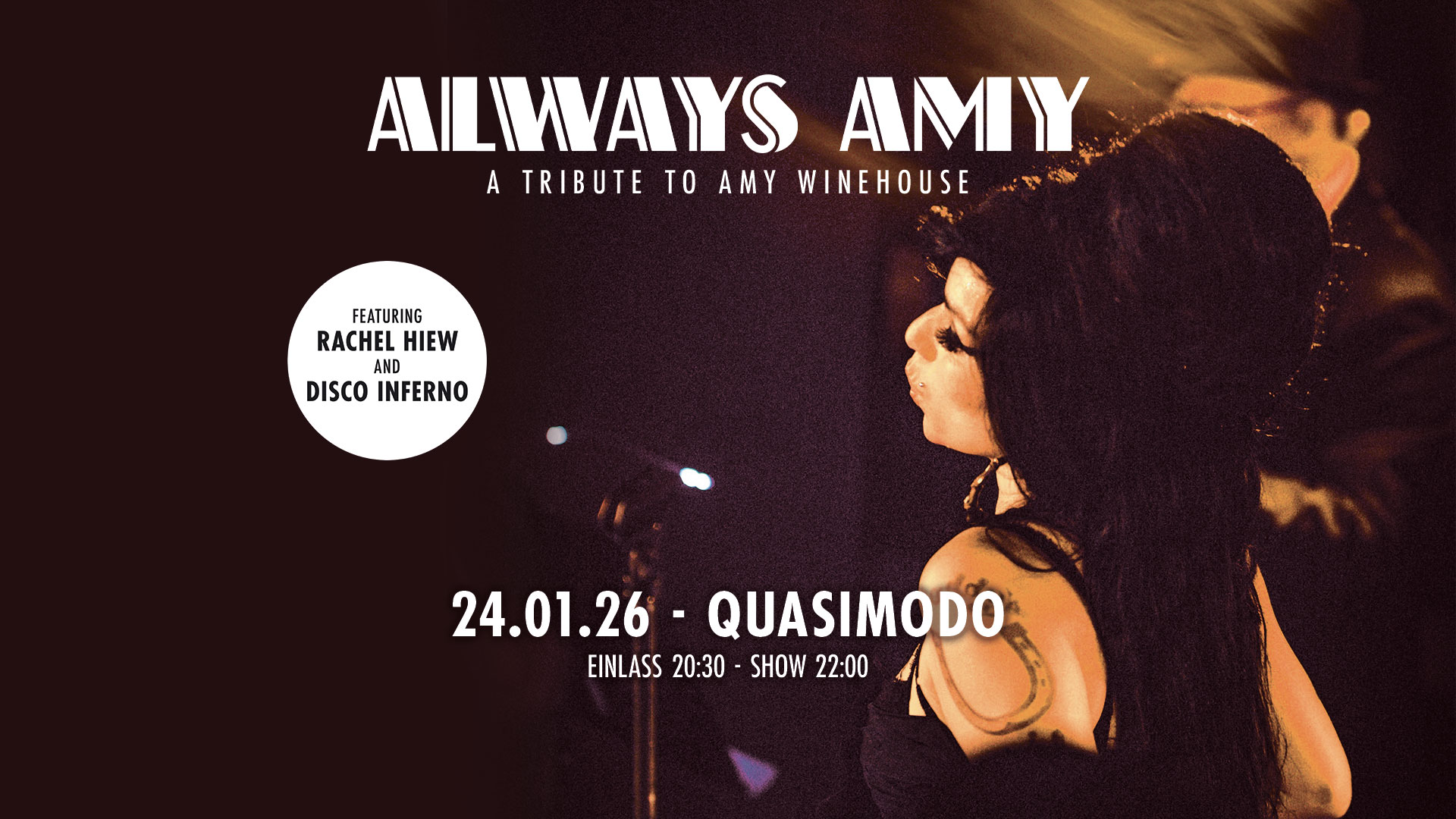 Always Amy – A tribute to Amy Winehouse - Am 24.01.2026 Live im ...